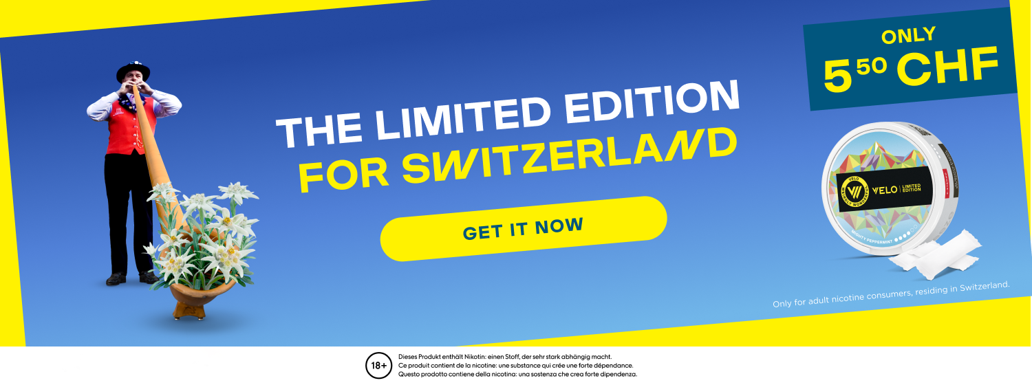 VELO Tobacco Free Nicotine Pouches | VELO Switzerland